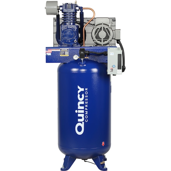 Quincy Compressor 7.5 HP Two Stage-QT PRO (Splash Lubricated)-w/Mag Starter, 271CS80VCB23 ...